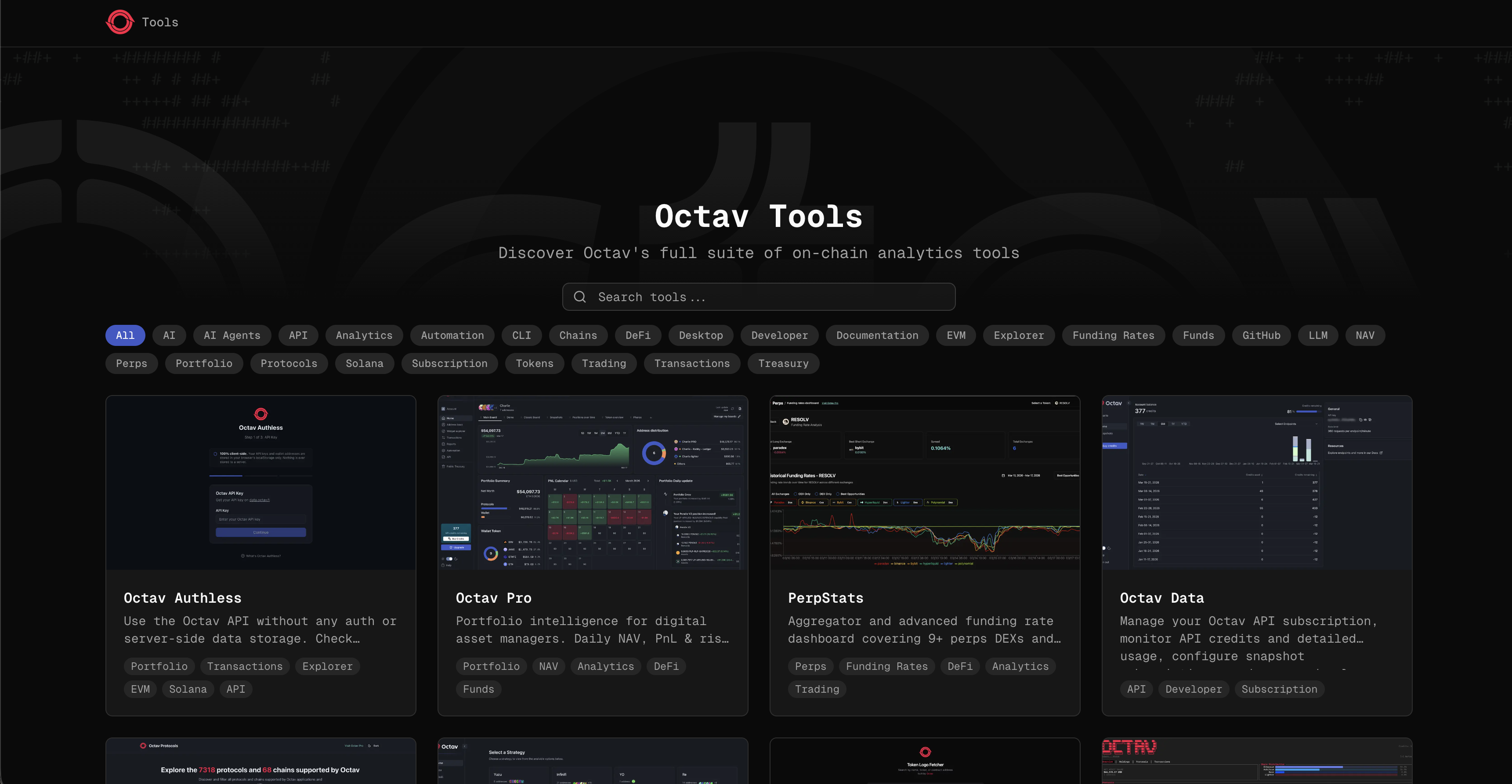 Octav Tools — Discover Octav's On-Chain Analytics Suite